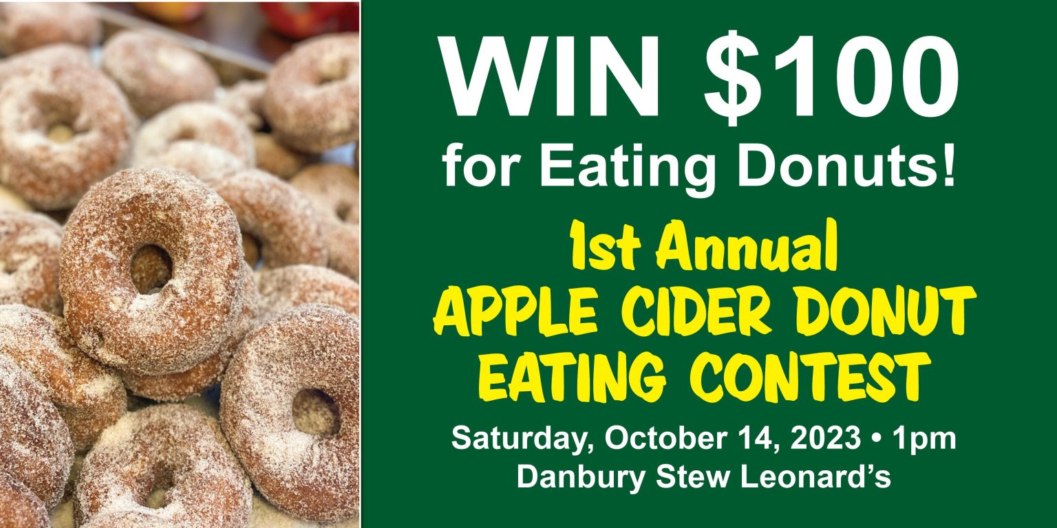 Stew Leonard's 1st Annual Apple Cider Donut Eating Contest! - Kids in ...